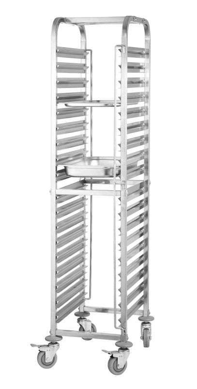 Kitchen Stainless Steel Gastronorm Tray Trolley 18 Layers For Heavy ...