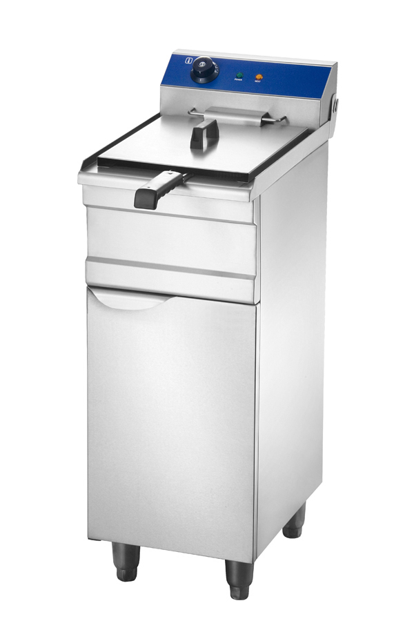 16 Liter Commercial Deep Fryer With Cabinet , Steel Electric Fryer ...