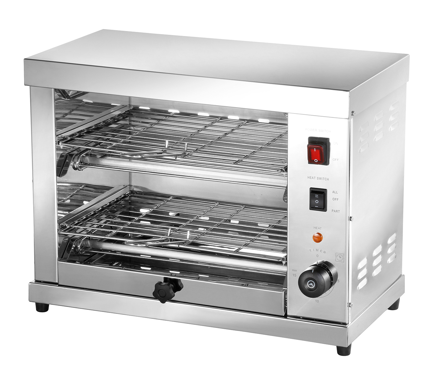 Electric Quartz Tube Oven 3.6kW Stainless Steel Salamander Oven Commercial